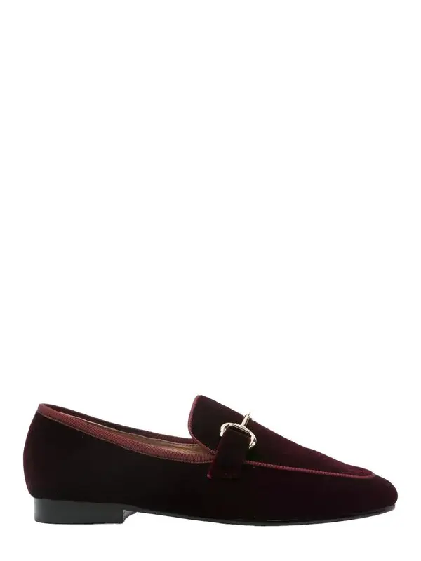 BIBI LOU Velvet Loafers - Red
