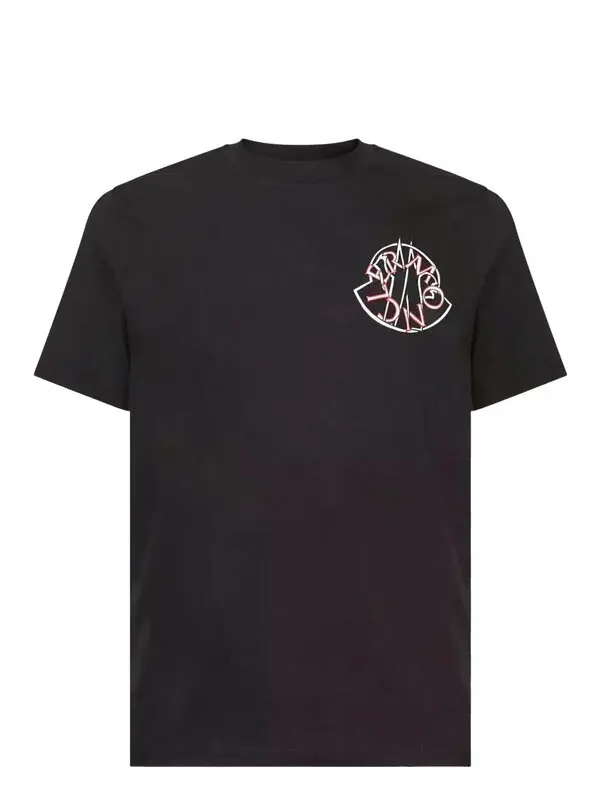 Moncler Logo-patch Crew-neck T-shirt - Black