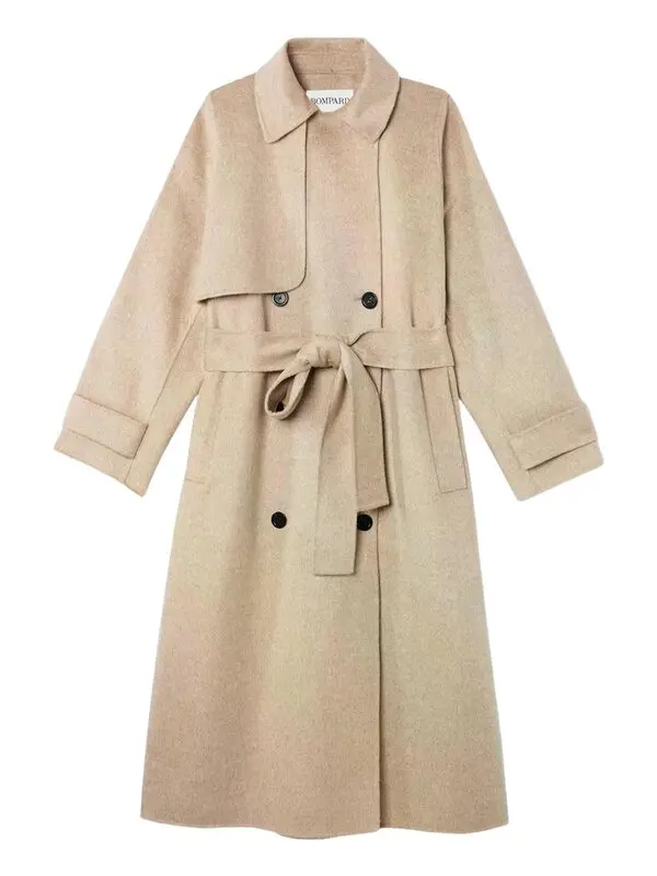 Eric Bompard Double-breasted Belted Coat - Neutrals
