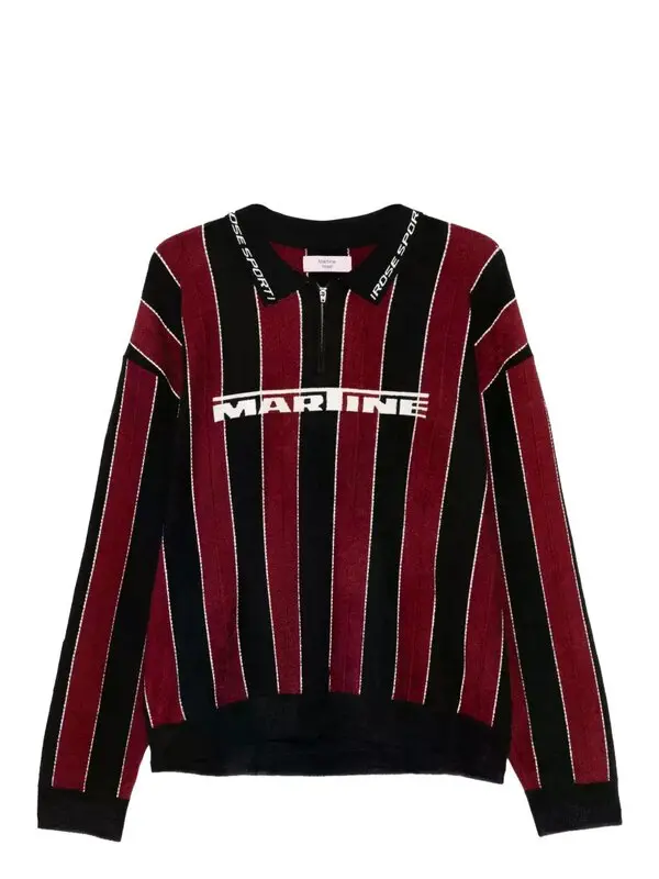 Martine Rose Striped Polo Shirt - Red