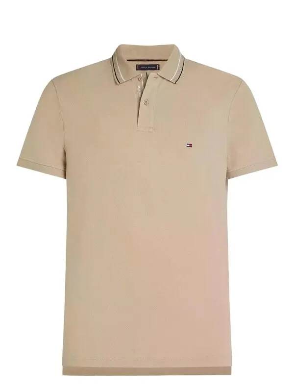 Tommy Hilfiger Contrast-detail Polo Shirt - Neutrals
