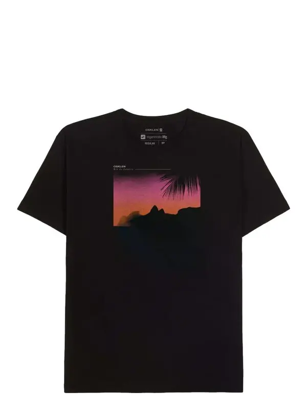 OSKLEN Ipanema-print T-shirt - Black