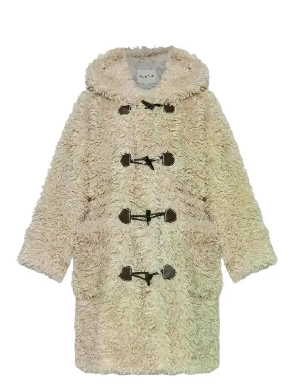 Munthe Hooded Faux-fur Coat - Neutrals