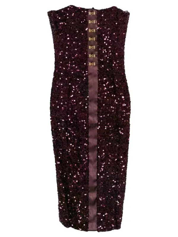 Elisabetta Franchi Sequin-embellished Midi Dress - Purple