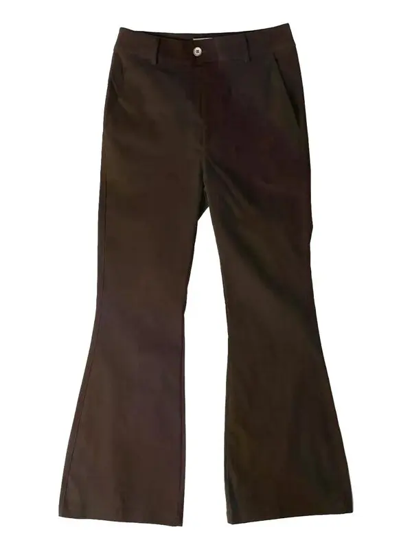 HOUSE OF SUNNY Wide Leg Trousers - Brown