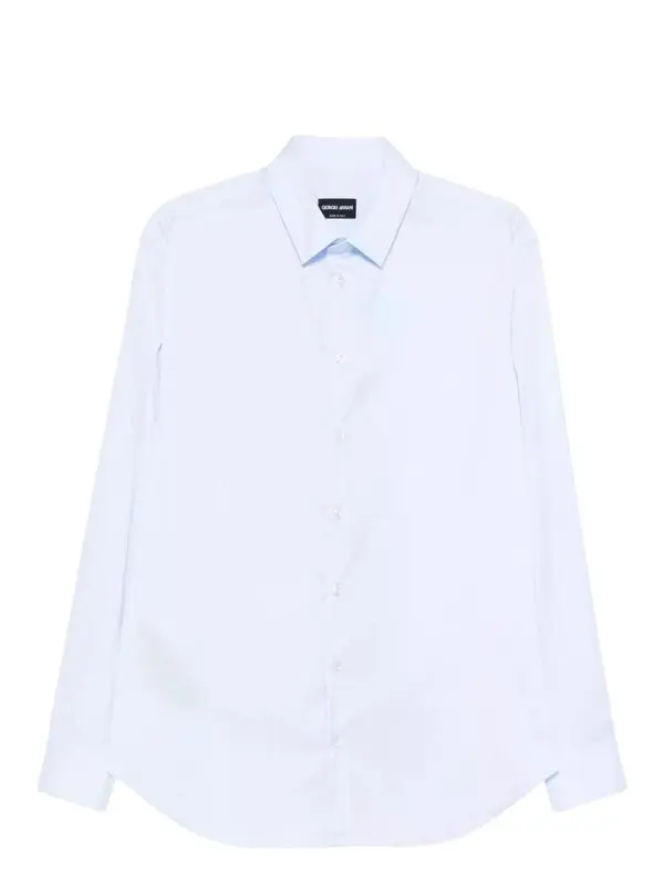 Giorgio Armani Cotton Blend Shirt - Blue