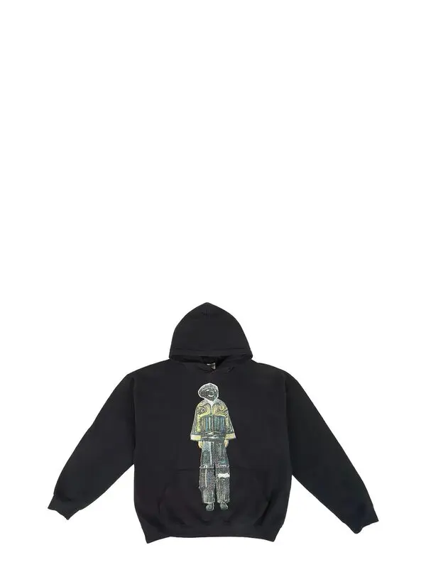DRX FARMAXY FOR LN-CC Graphic-print Hoodie - Black