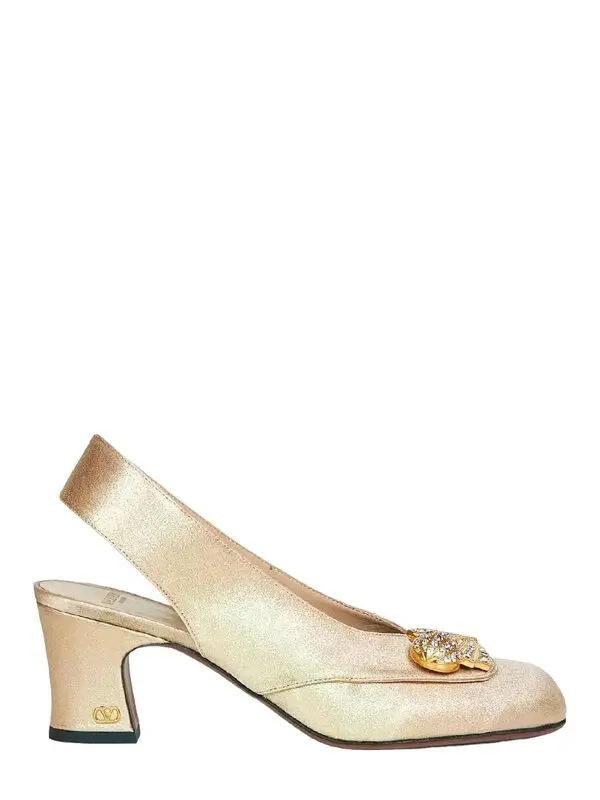 Valentino Garavani 60mm Adamantine Crystal-embellished Slingback Pumps - Yellow