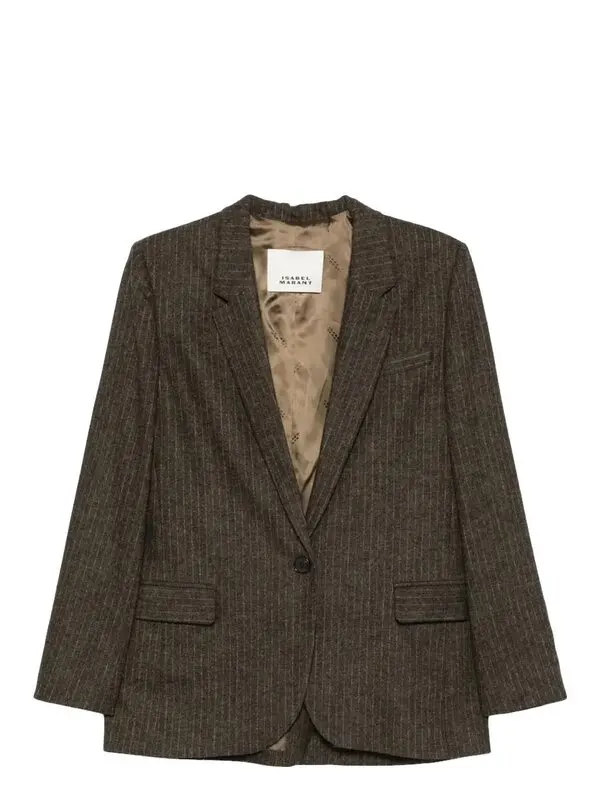 Isabel Marant Single-breasted Pinstripe Blazer - Brown