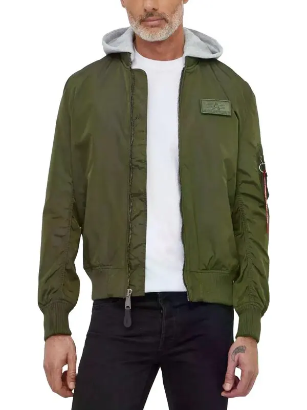 Alpha Industries Ma-1 Tt Hooded Bomber Jacket - Green