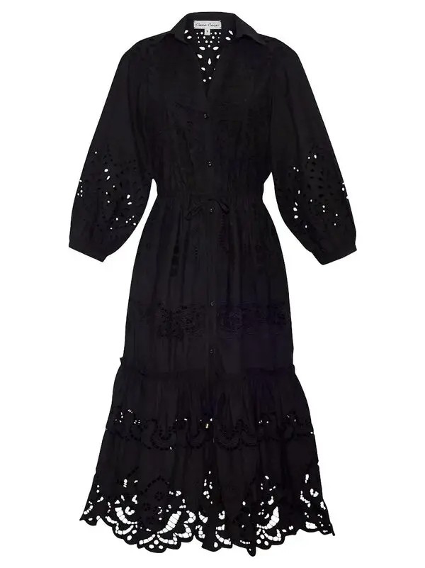 Cara Cara Hutton Midi Dress - Black