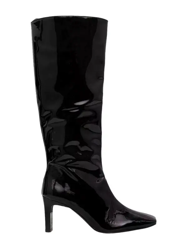 ALOHAS 75mm Patent-leather Knee-high Boots - Black