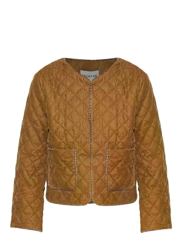 Munthe Lizetta Quilted Velvet Jacket - Yellow