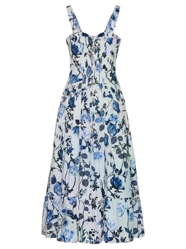 Cara Cara Santiago Floral Tiered Dress - Blue