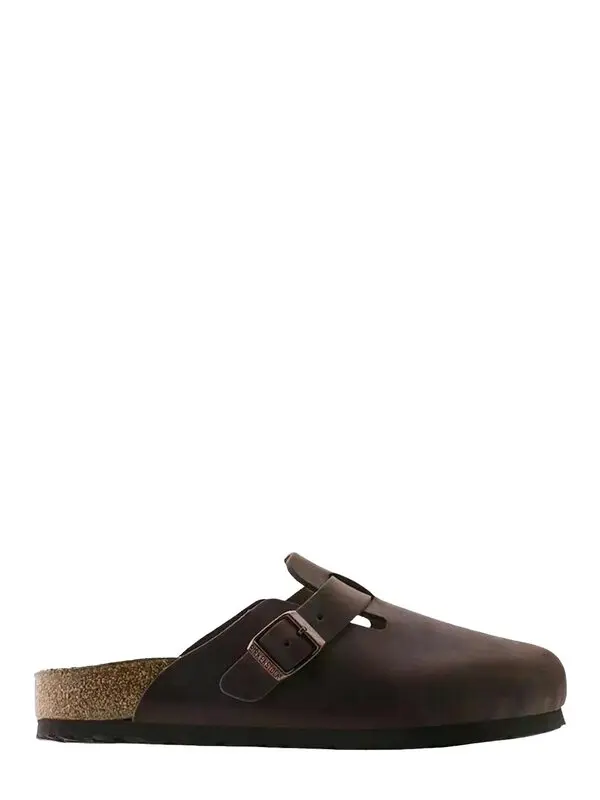 BIRKENSTOCK Boston Oiled-leather Clogs - Brown