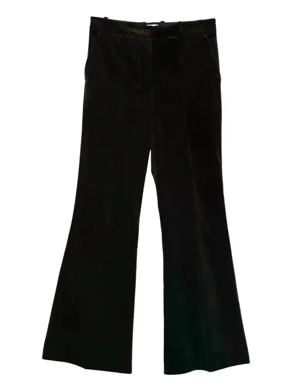 P.a.r.o.s.h Velvet Flared Trousers - Brown