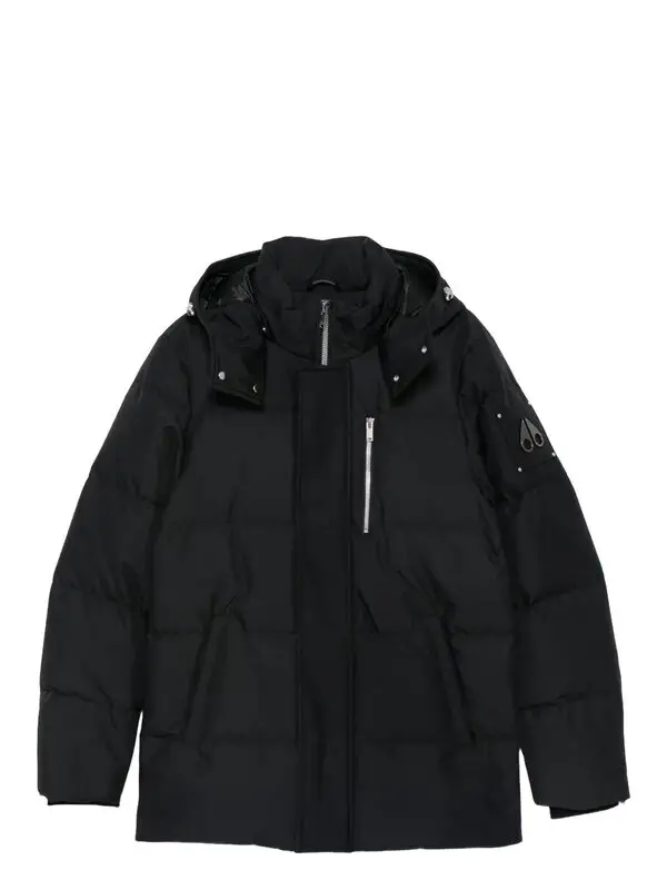 Moose Knuckles Hooded Puffer Jacket - Black