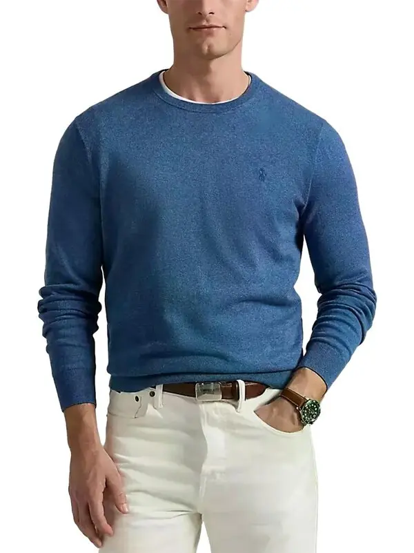 Polo Ralph Lauren Embroidered Crew-neck Sweater - Blue