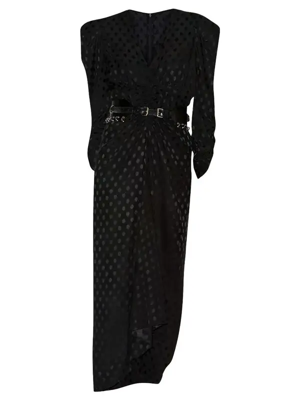 Isabel Marant Polka-dot Midi Dress - Black