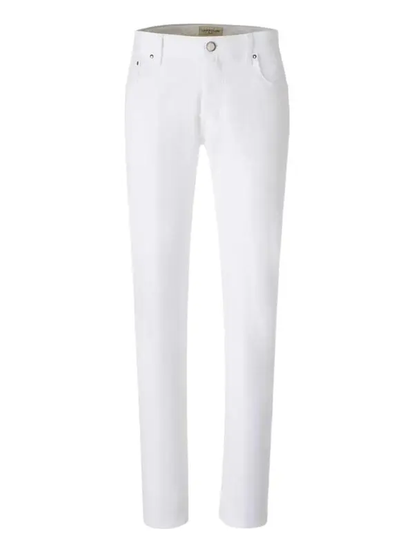Jacob Cohen Button-fly Straight Leg Jeans - White