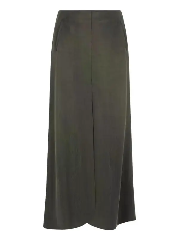 Giorgio Armani A-line Midi Skirt With Pockets - Grey
