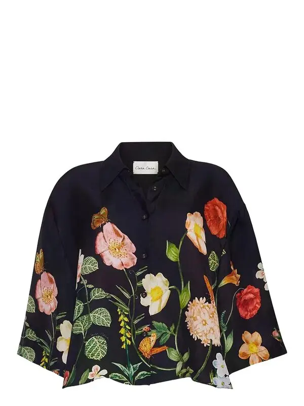 Cara Cara Calvia Floral-print Shirt - Black