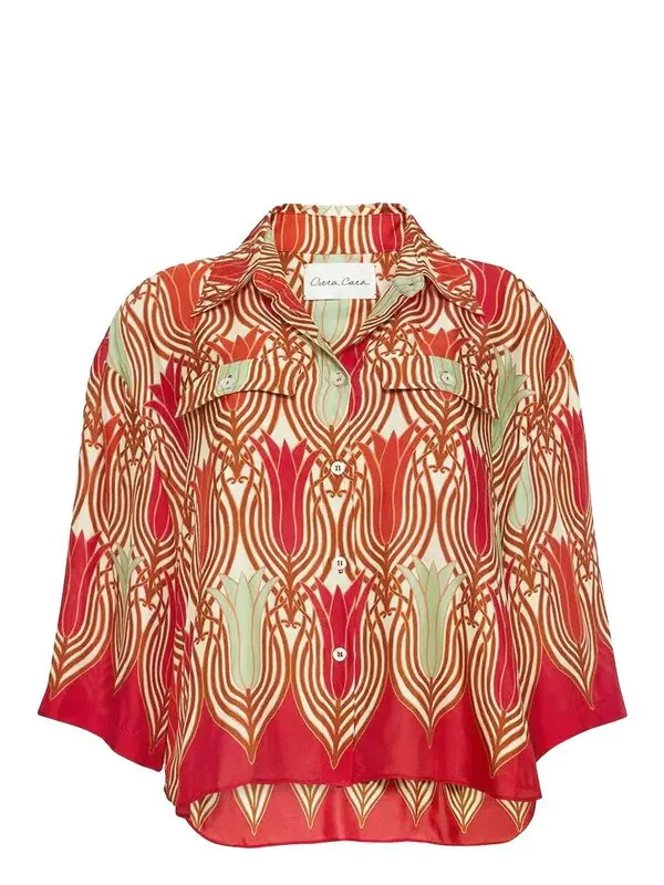 Cara Cara Calvia Short-sleeve Shirt - Red