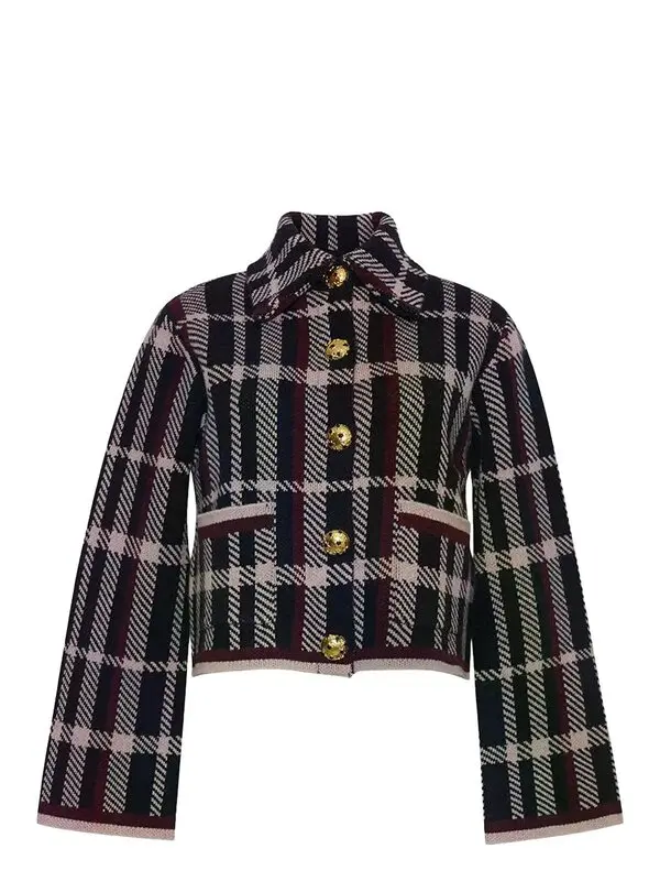 Cara Cara Delilah Plaid-check Cardigan - Blue