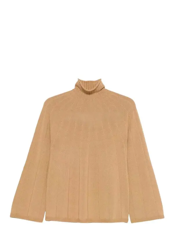 Max Mara Ribbed Turtleneck Sweater - Brown