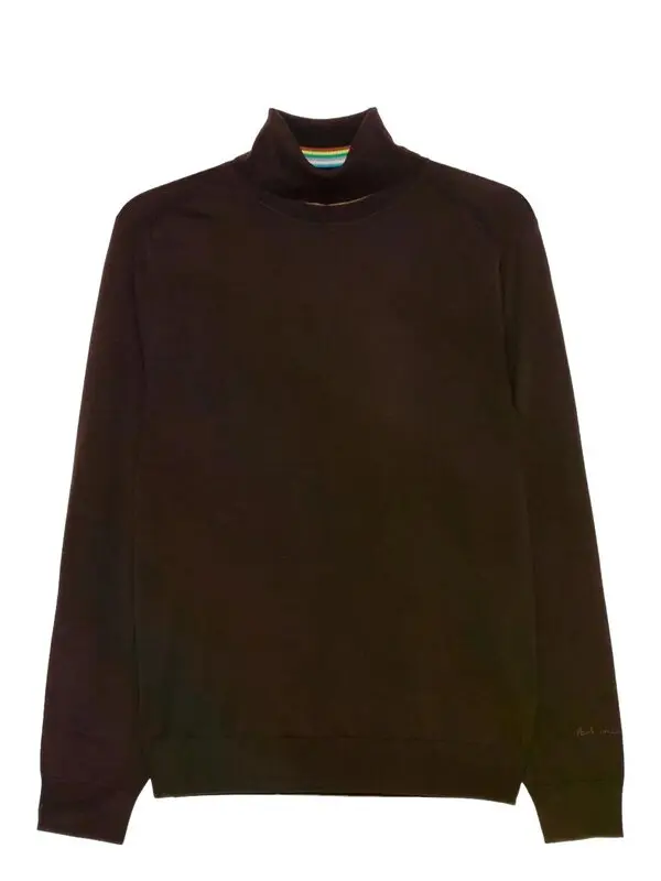Paul Smith High-neck Wool Sweater - Brown