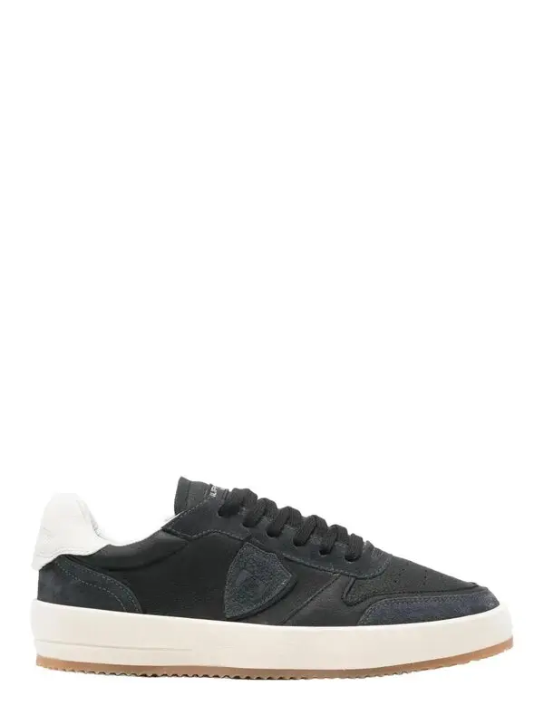 Philippe Model Leather Panelled Low Top Sneakers - Black