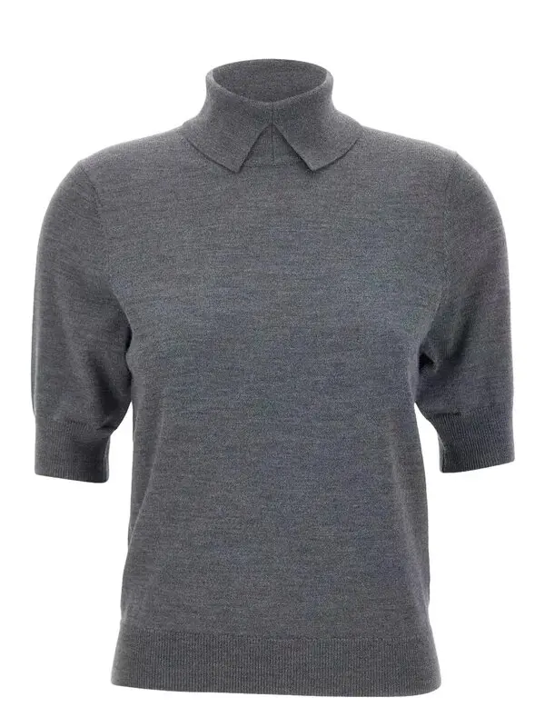 HERSKIND Perry Short-sleeve Sweater - Grey