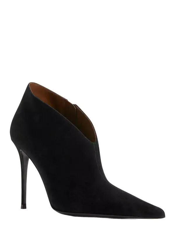 GIUSEPPE ZANOTTI Pointed-toe V-cut Heeled Pumps - Black