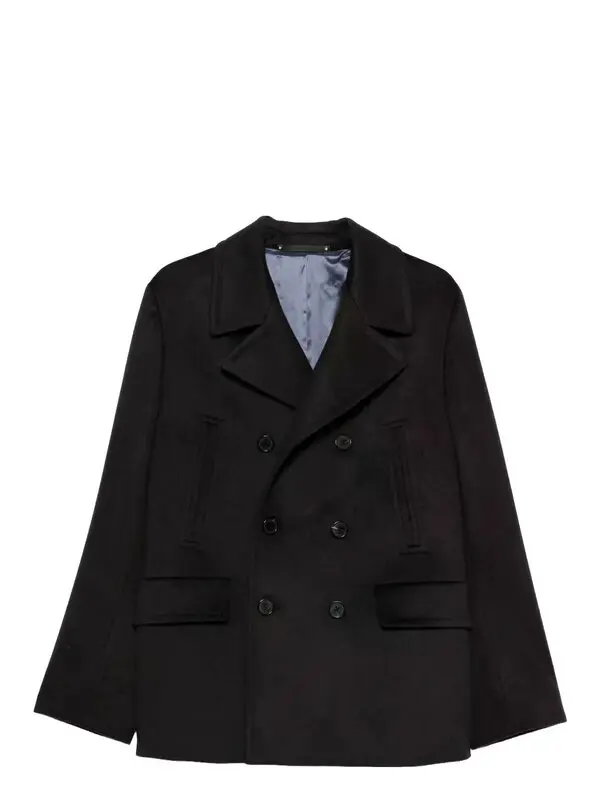Paul Smith Wool Double-breasted Blazer - Black