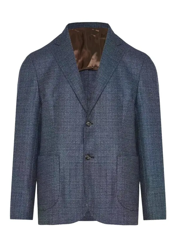 BARBA NAPOLI Single-breasted Blazer - Blue