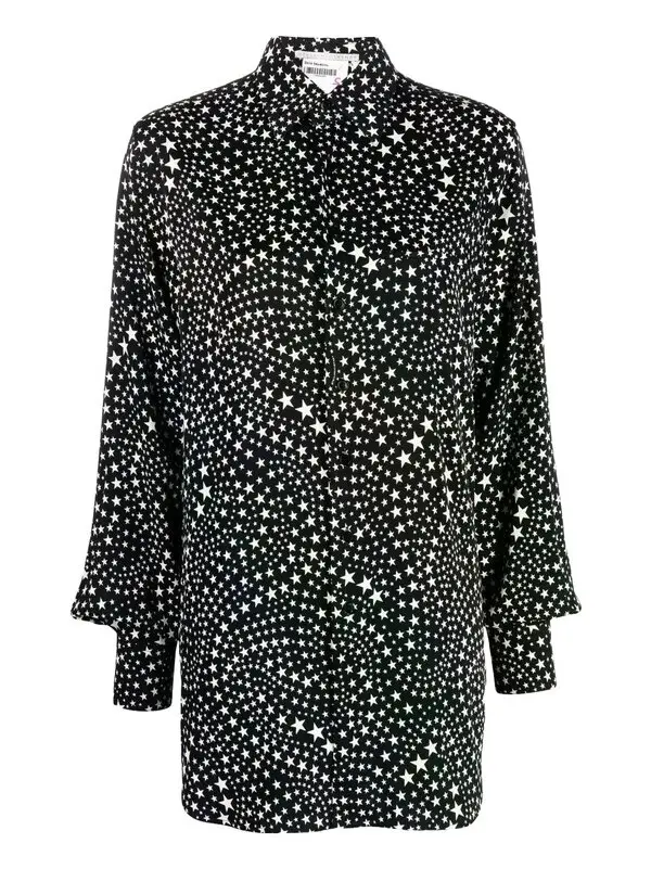 Stella McCartney Star-print Long-sleeve Shirt - Black