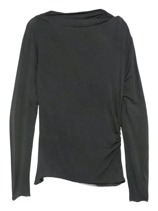 NIU Draped Side-ruching Sweater - Grey