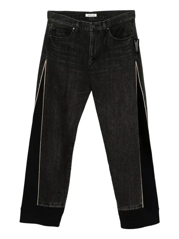 Undercover Paneled Straight-leg Jeans - Black