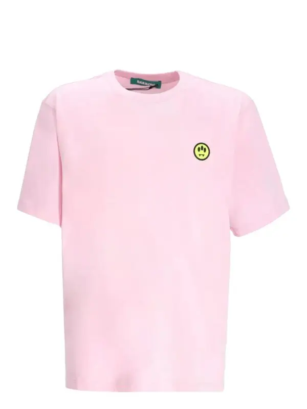 BARROW Logo-print Cotton T-shirt - Pink