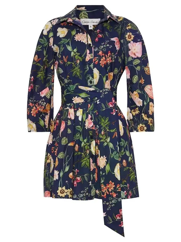 Cara Cara Raya Floral-print Mini Dress - Blue