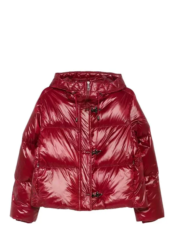 FAY Hooded Puffer Jacket - Red
