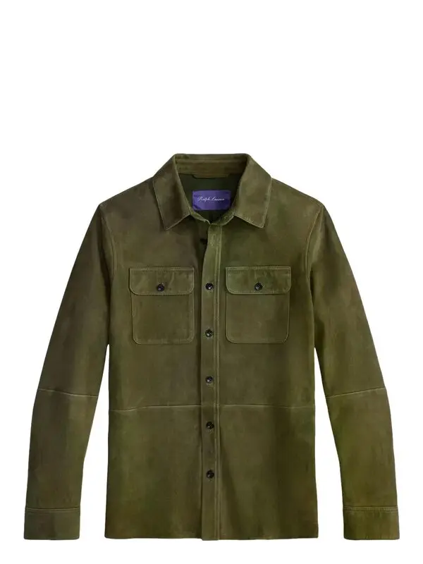 Ralph Lauren Purple Label Suede Button-fastening Shirt Jacket - Green