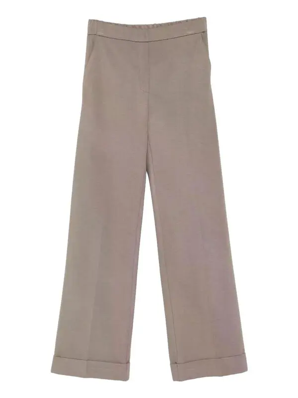 LE TRICOT PERUGIA Folded-hem Pants - Brown