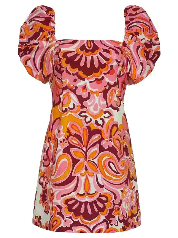 Cara Cara Kelly Paisley-print Mini Dress - Pink