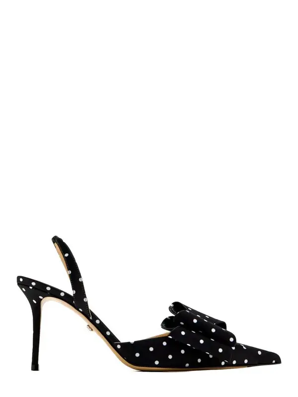 Mach & Mach 85mm Polka-dot Bow Pumps - Black