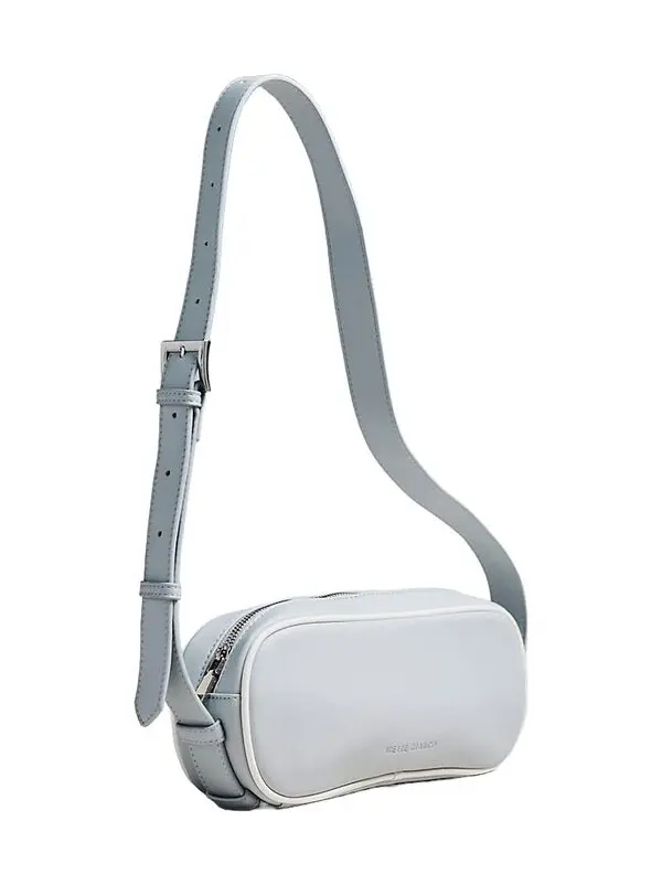 MELIE BIANCO Vegan Leather Sporty Shoulder Bag - Grey