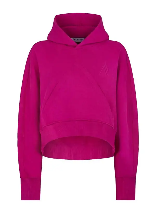 Attico Geometric Yoke Hoodie - Purple