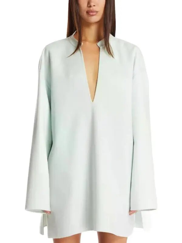 JIL SANDER V-neck Wide-sleeve Top - Neutrals