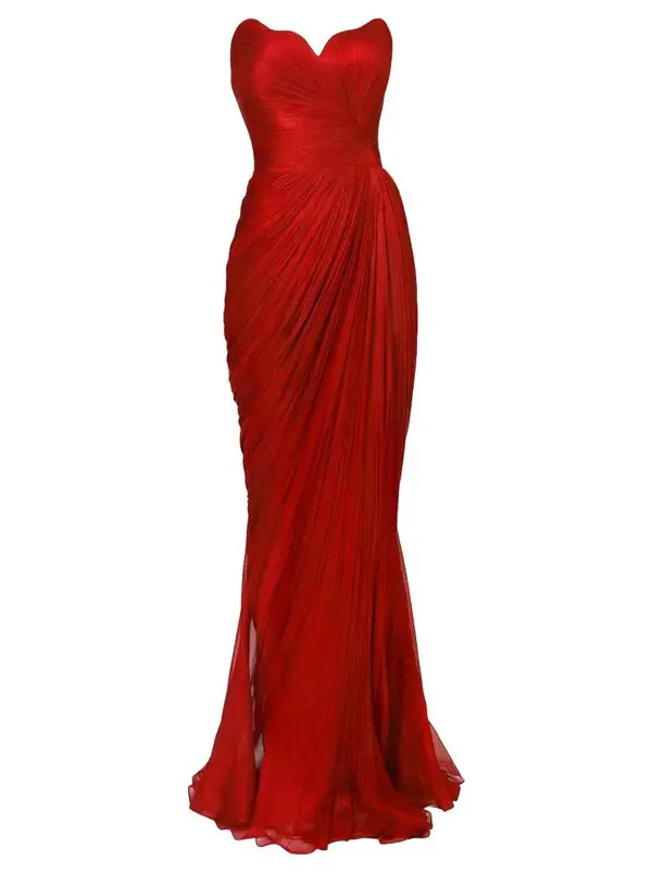 IRIS SERBAN Gisselle Floor-length Dress - Red