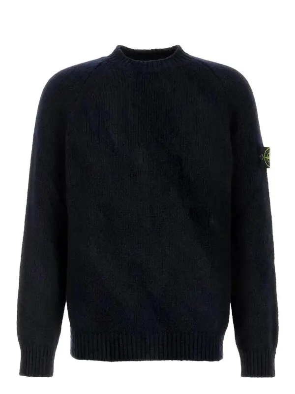 Stone Island Logo-patch Sweater - Black